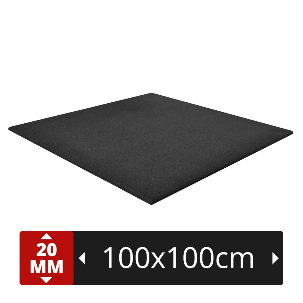 Rubber Tegels Zwart 100 X 100 X 2 Cm rubber-tegels-zwart-100-x-100-x-2-cm